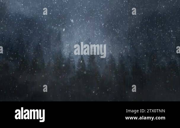 Dark winter night background loop animation Stock Video Footage - Alamy