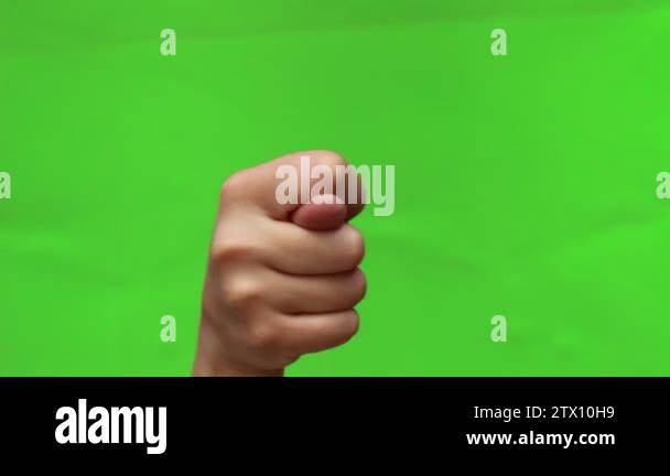 The fig sign is a mildly obscene gesture. Hand Gesture. Isolated. Green ...