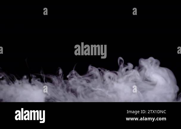Realistic smoke, fog, cloud isolated on black background, screen mode for blending overlay ...