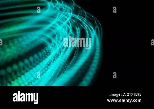 Abstract moving dot line lighting pattern blue and green gradient color ...