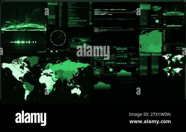 Futuristic digital interface screen. Streaming and flashing computer ...