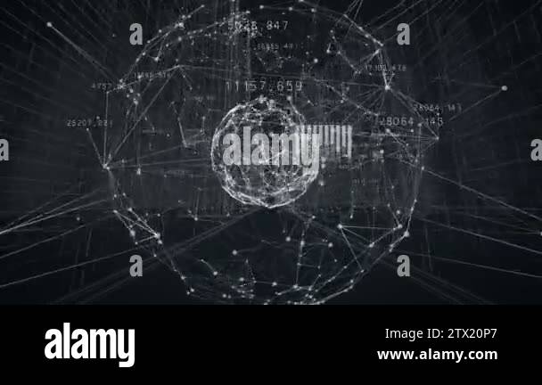 Beautiful 3d Animation of Growing Business Network Moving Through City ...