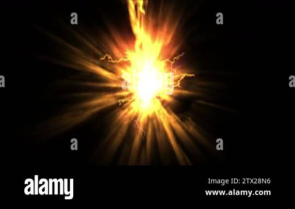 4k Explosion fire energy,laser rays light particle fireworks lightning ...