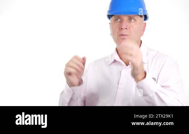 Engineer Speech in a Technical Meeting Explaining and Presenting Work ...