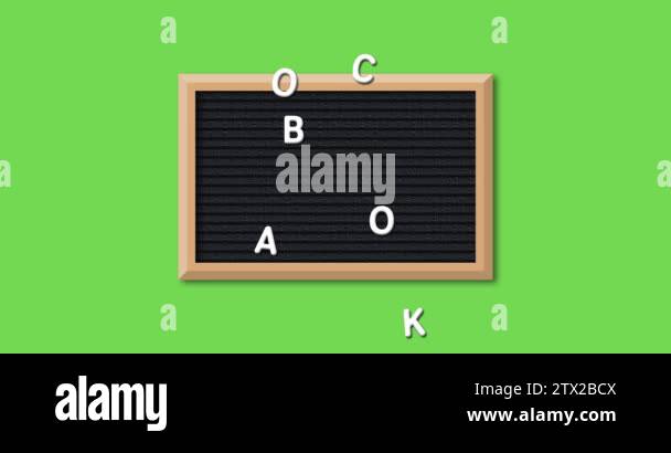 Animation of the words Back To School formed in white letters on a ...