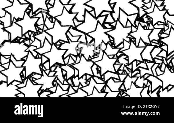 Animation of multiple star random shape loop; high definition CGI ...