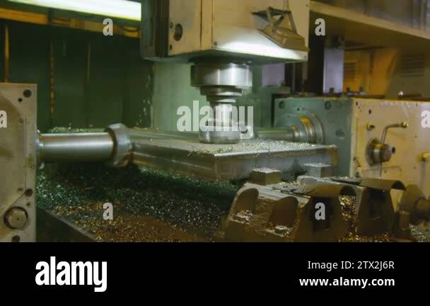 Milling machine processes metal chips Stock Videos & Footage - HD and ...