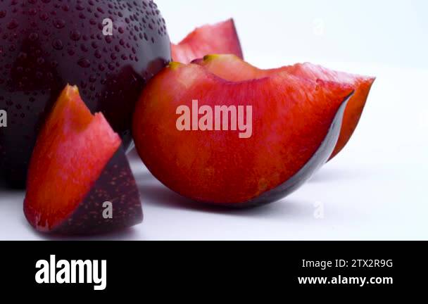 Macro shooting of one whole and few small parts of big purple maynard ...