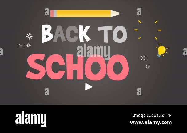 Footage of back to school background collection Stock Video Footage - Alamy