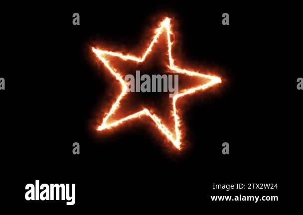 4k Burning Star Spinning Background Loop/ Animation of a burning star ...