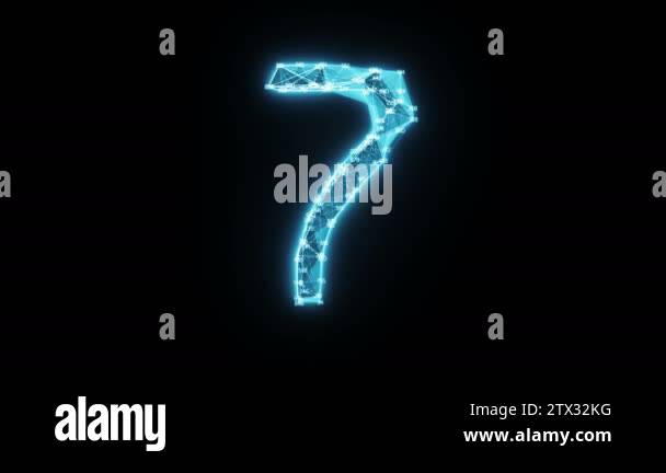 Blue Glow Random Digits Plexus Countdown Abstract Motion Alpha Matte 4k ...