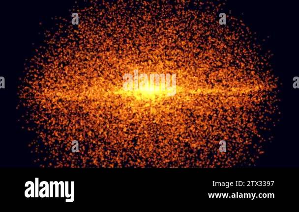 Futuristic apocalyptic fire animation explosion in an infinite universe ...