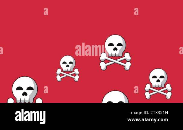 Skull falling background HD animation Stock Video Footage - Alamy