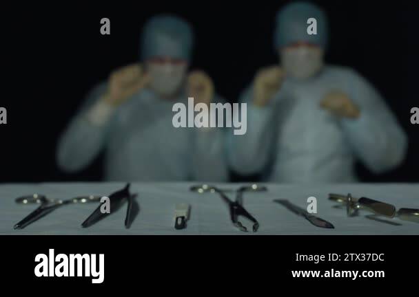 Doctors dance before or after operation or procedure in hospital. Funny ...