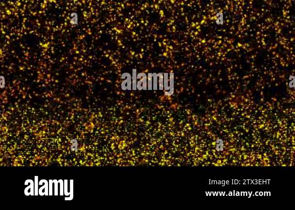 Animated computer screen saver with moving red and yellow particles ...