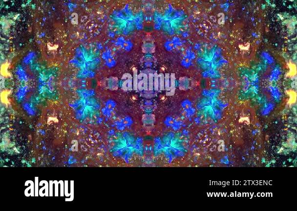 Moving mandala pattern. Abstract moving background. Looped video clip ...