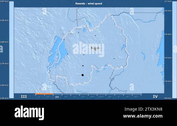 Wind speed by month in the Rwanda area with animated legend - English ...