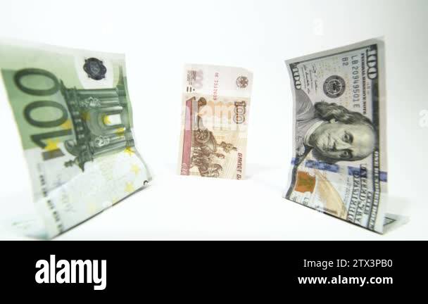 Ruble banknote and dollar banknote and euro banknote Stock Videos & Footage - HD and 4K Video ...