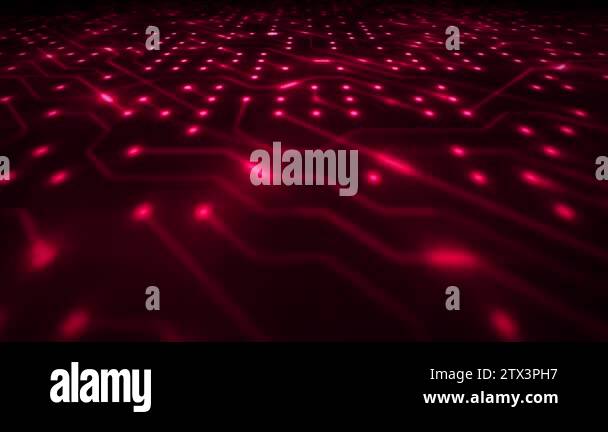 Hi-Tech Computer Chipset Background Loop/ 4k animation of an abstract ...