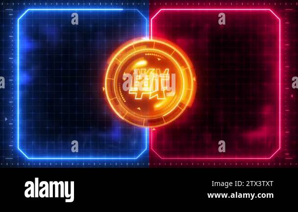 Futuristic sports game loop animation. Versus battle fight background ...