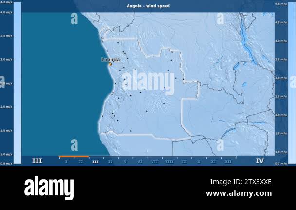 Wind speed by month in the Angola area with animated legend - English ...