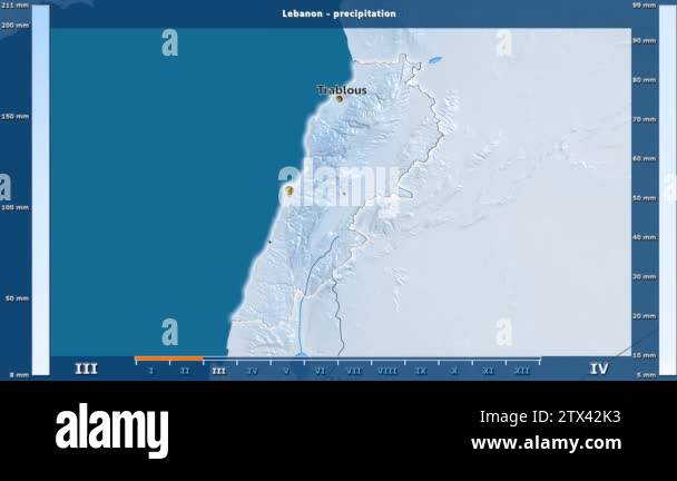 Precipitation by month in the Lebanon area with animated legend ...