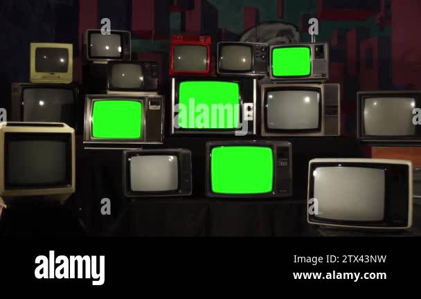 80s Televisions with Green Screens. Ready to replace green screen with ...