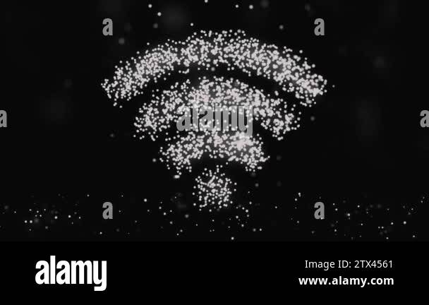 Wireless network icon. Wi-Fi symbol. Animation of wifi element in 4K on ...