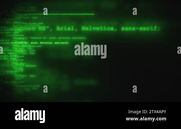 Computer Lines Of Code Scrolling 4k Animation Of An Abstract Computer
