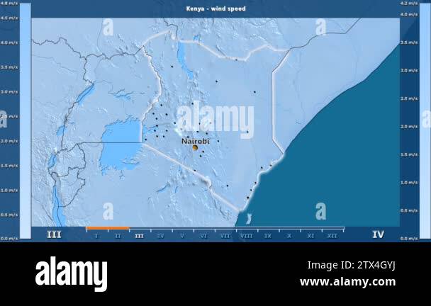 Wind speed by month in the Kenya area with animated legend - English ...