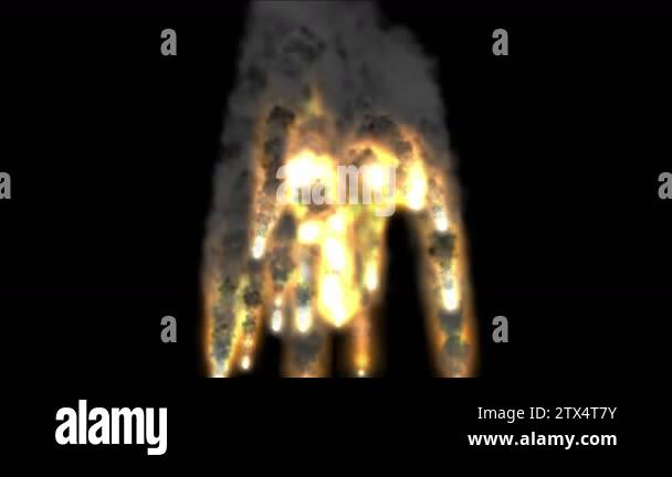 4k a group of missiles launched,nature volcano eruption,war scene ...
