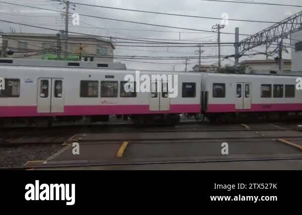 Tokyo, Japan - June 23, 2018 : Window view from Japanese train Keisei ...