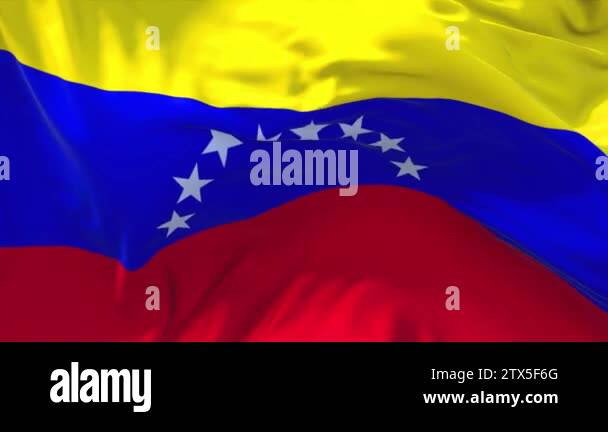 160. Venezuela Flag Waving in Wind Continuous Seamless Loop Background ...