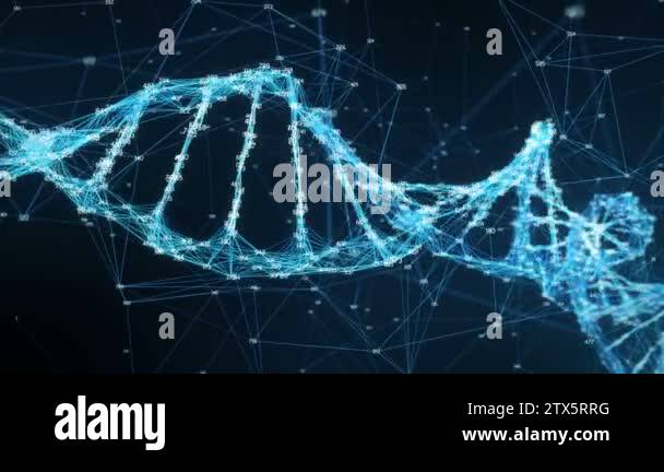 Motion Background Digital Plexus DNA molecule random digits Loop Stock Video Footage - Alamy