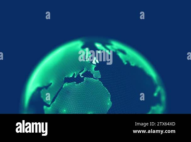 Earth Rotating The World Spinning Full Rotation Seamless Loop