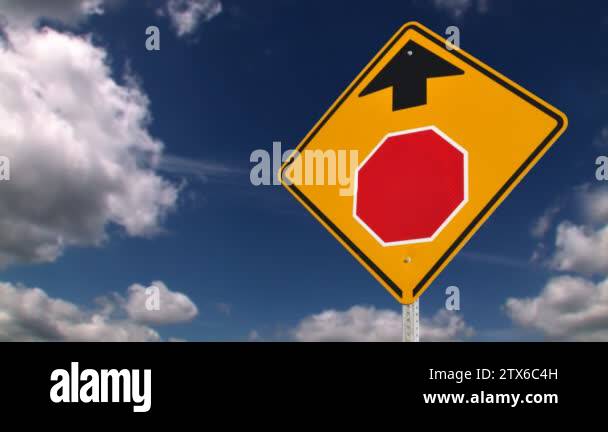 Stop sign ahead sign Stock Videos & Footage - HD and 4K Video Clips - Alamy