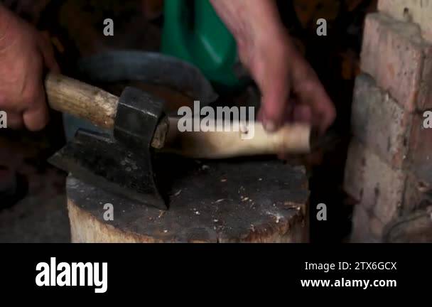 Male hands cutting wood log Stock Videos & Footage - HD and 4K Video ...