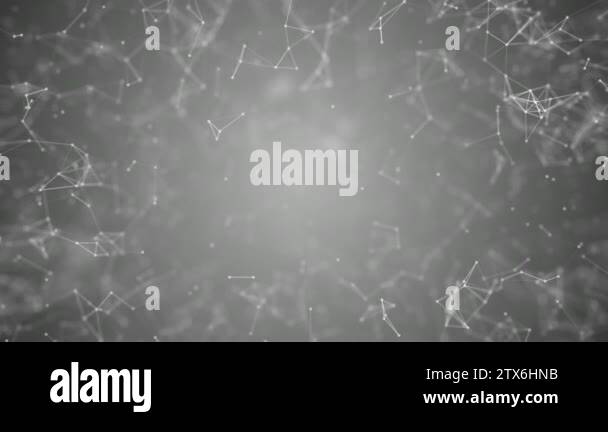 big data visualization, abstract nanotechnology White color plexus ...