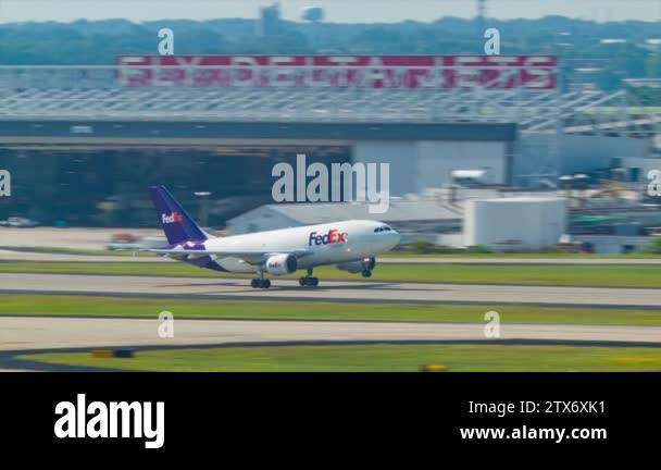 FedEx Airbus A310 Cargo Jet Airplane Taking-off from Hartsfield Jackson ...