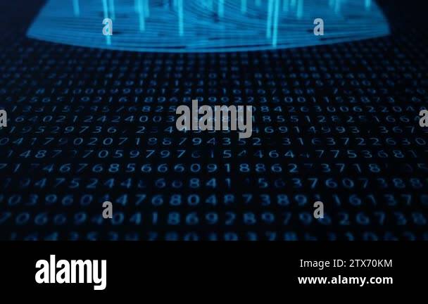 Fingerprint scan provides security access with biometrics identification. Concept Fingerprint ...