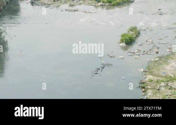 Water pollution of Bagmati River in Kathmandu, Nepal Stock Video ...