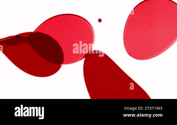 Blood Analysis in the Laboratory. Bright red bubbles similar to blood ...