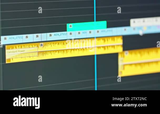 Video editing timeline - editor going through clips and frames Stock ...