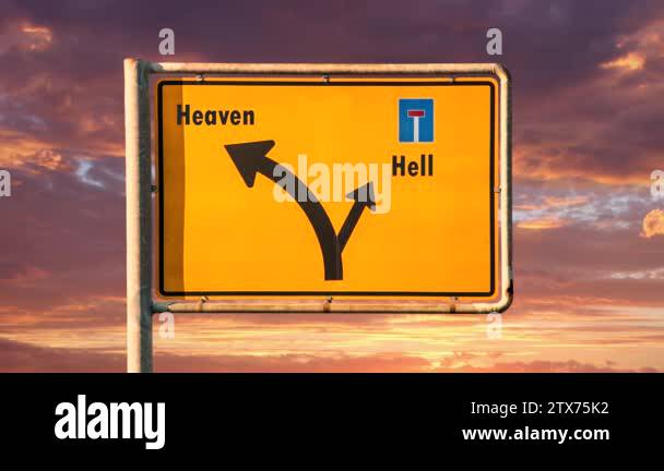 Heaven and hell sign Stock Videos & Footage - HD and 4K Video Clips - Alamy