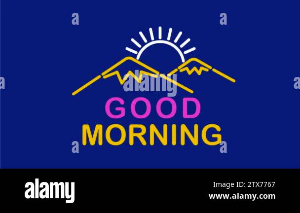 2d Animation motion graphics showing neon sign light signage lighting ...