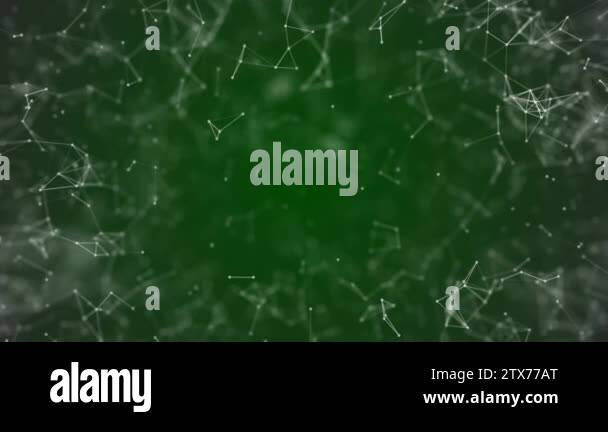 big data visualization, abstract nanotechnology DarkGreen color plexus ...