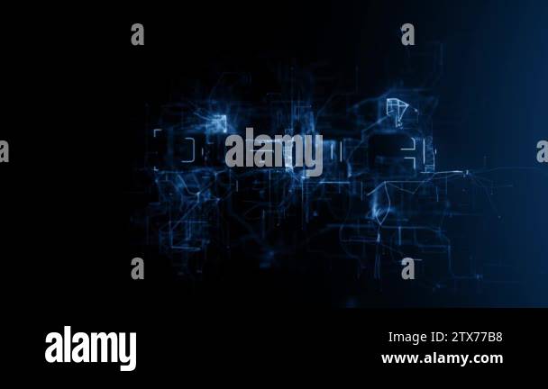 Glowing "DIGITAL" Title on Abstract Technology Background Stock Video ...