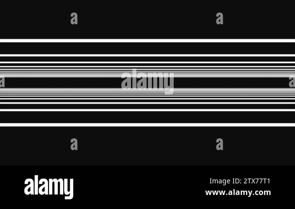 Infinite fly through straight stripes on black background. Lines ...