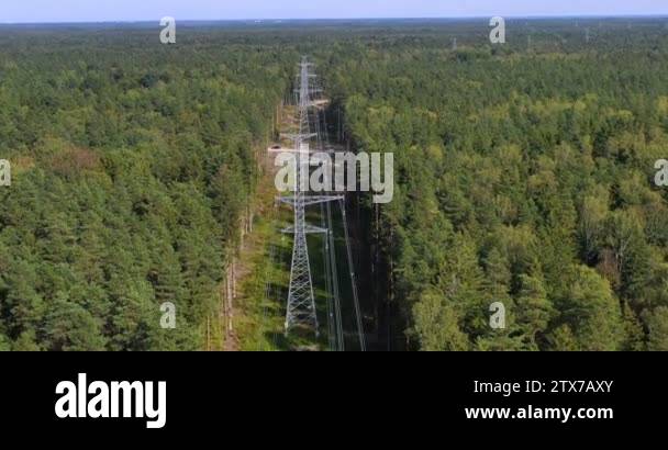 Power line tower electricity Stock Videos & Footage - HD and 4K Video ...