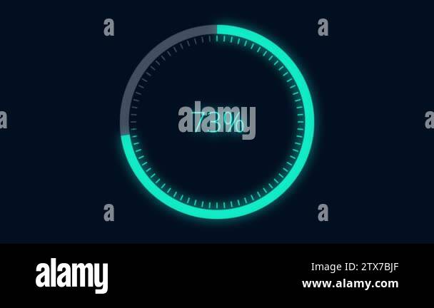 Futuristic Loading Circle Ring. Loading Transfer Download Animation ...